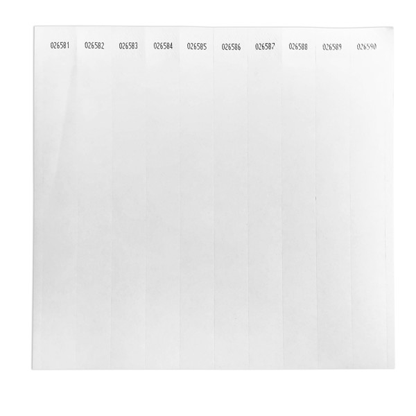 Brindes Promocionais Pulseira Para Impressão Digital, Em Tyvek - Branco ...