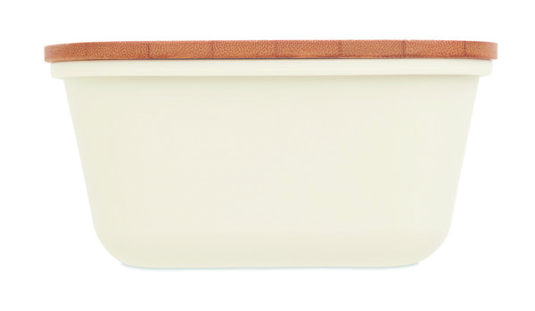 Lunch box with bamboo lid Thursday - Beige - TOP Advertising