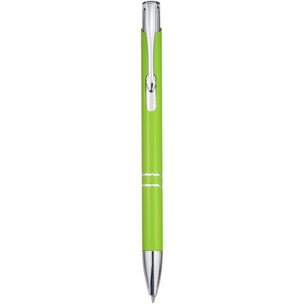 Moneta aluminium click ballpoint pen blue ink Lime