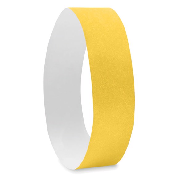 One sheet of 10 wristbands Tyvek - Yellow