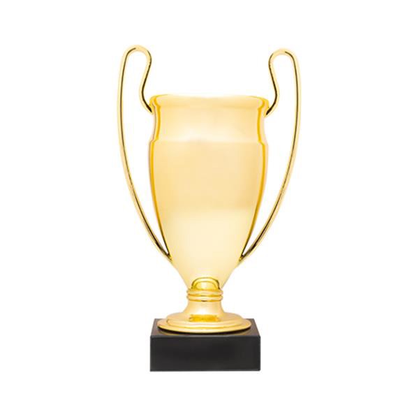Troféu Em Plástico, Com Base Em Mármore - Dourado