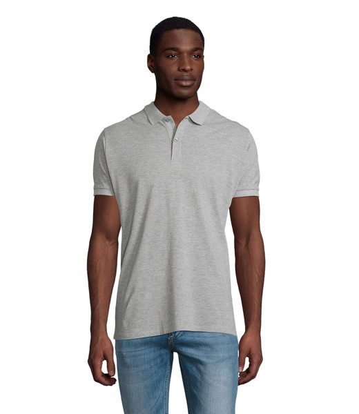 PLANET MEN polo 170g - Cinzento Melange 2XXL