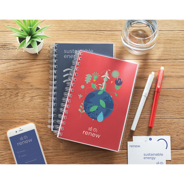 A5 RPET notebook recycled lined Anotate - Blue - Mompalao