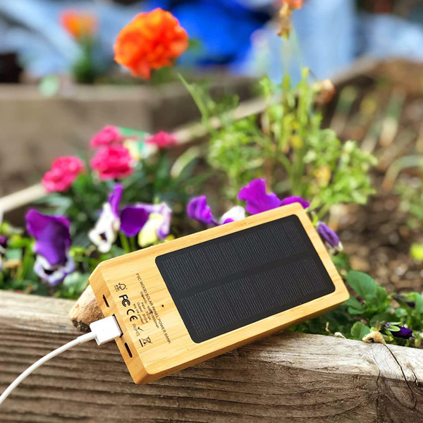Solar Bamboo Power Bank