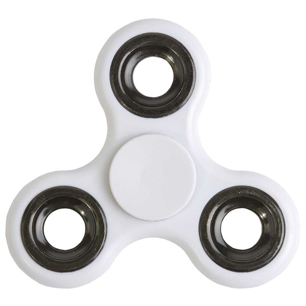 Plastic And Metal Stress Relief Fidget Spinner - White