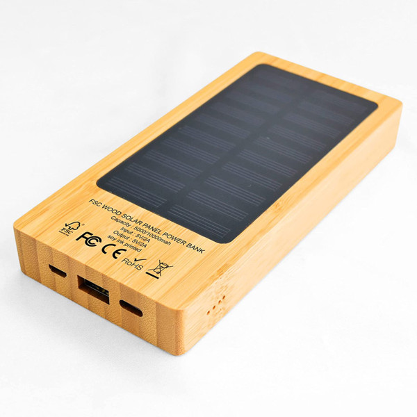 Solar Bamboo Power Bank
