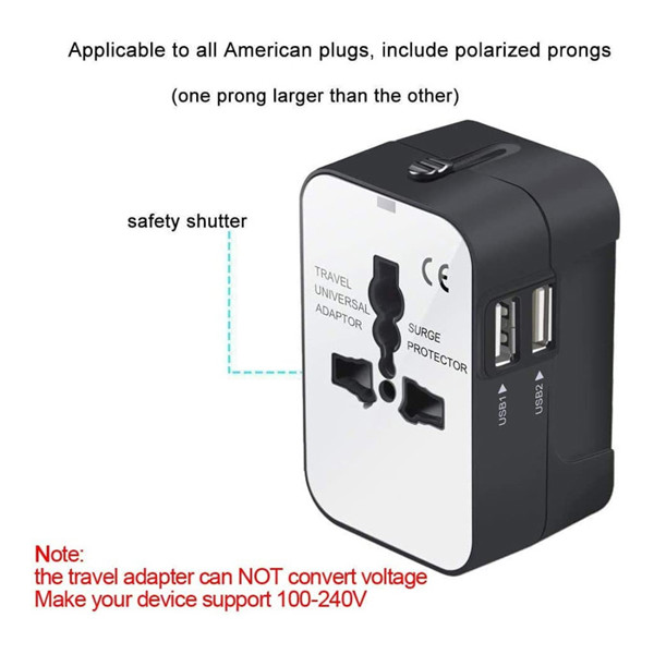 All in One Travel Adapter - White