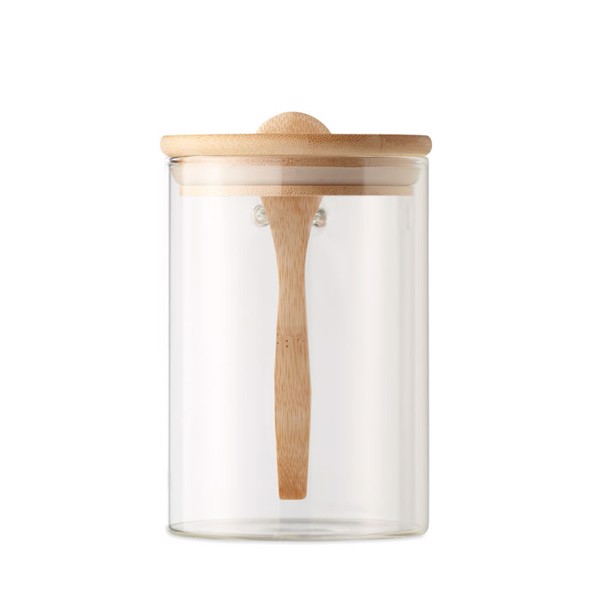 Glass jar with spoon 600 ml Borospoon