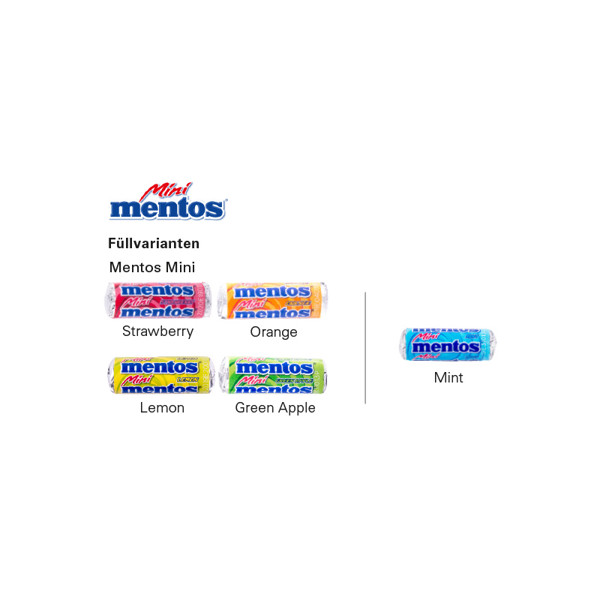 Advertising Medium Mentos Mini Chewy Candy Roll, Fruit Mix