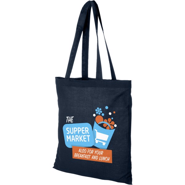 Carolina 100 g/m² cotton tote bag 7L - Navy