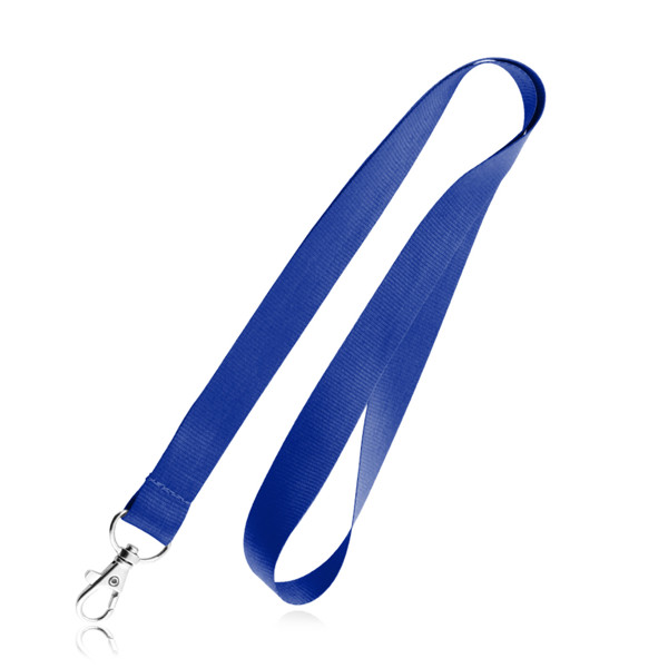 Lanyard Em Poliéster E Mosquetão - Azul Royal / U