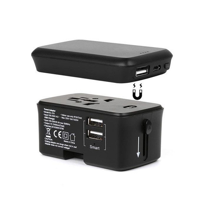 Travel Adapter with Power Bank