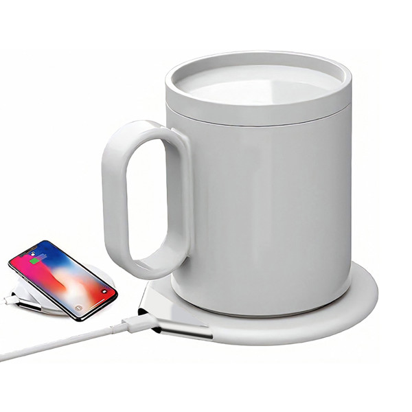 Smart Mug with Wireless Charger - White