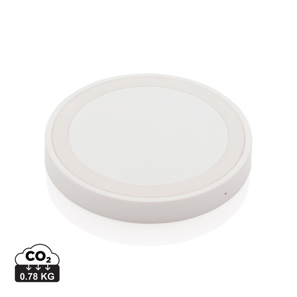 5W wireless charging pad round - White - Mompalao
